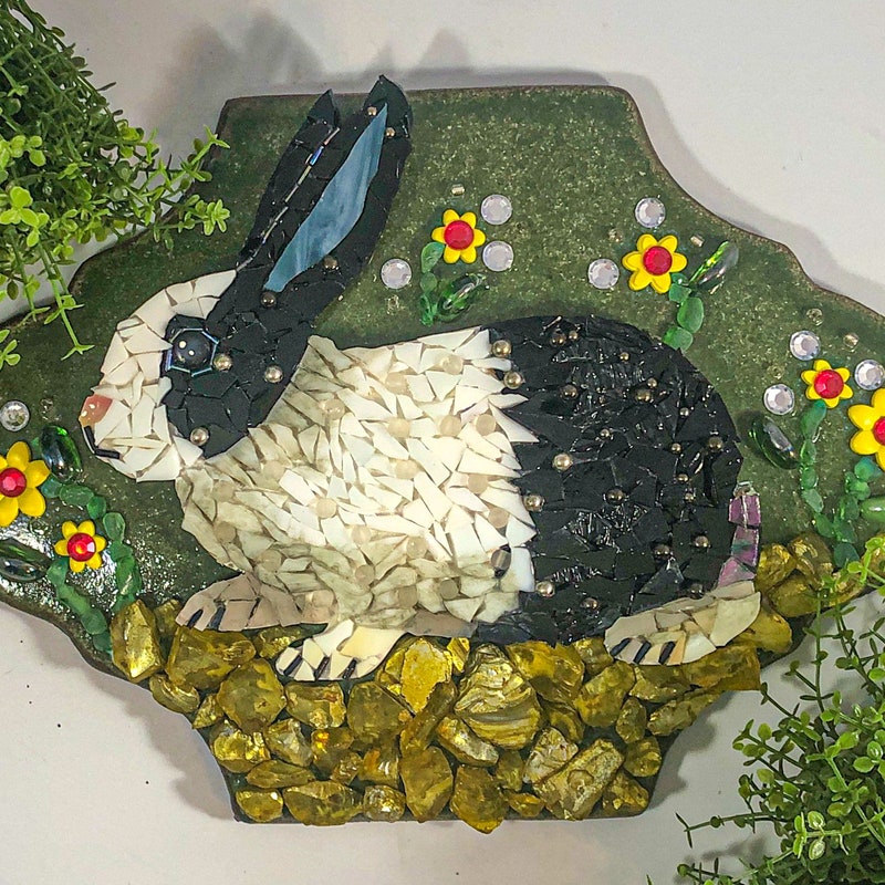 Mosaic Bunny - Etsy