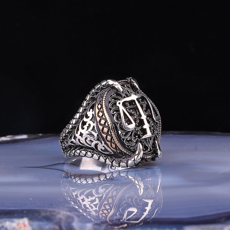 Justice Signet Ring Justice Scale Ring 925 Sterling Silver - Etsy