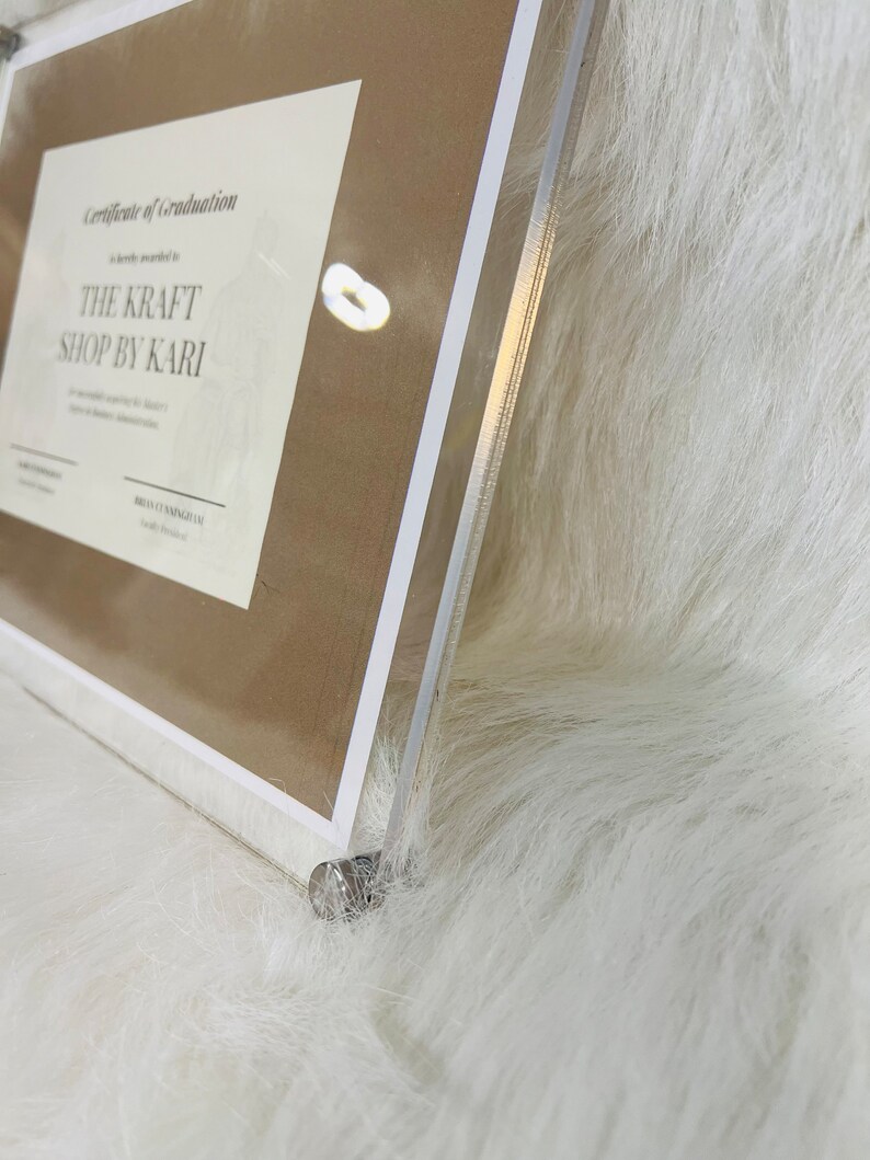 Floating Frame for Certificates. Acrylic Diploma Holder. - Etsy