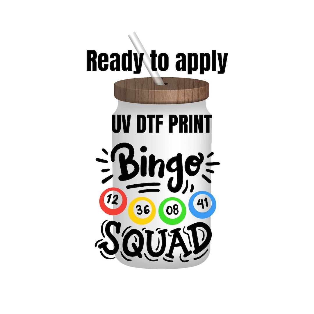 UV DTF Sticker Print. Bingo Squad Decal, Tumbler Decal, Permanent ...