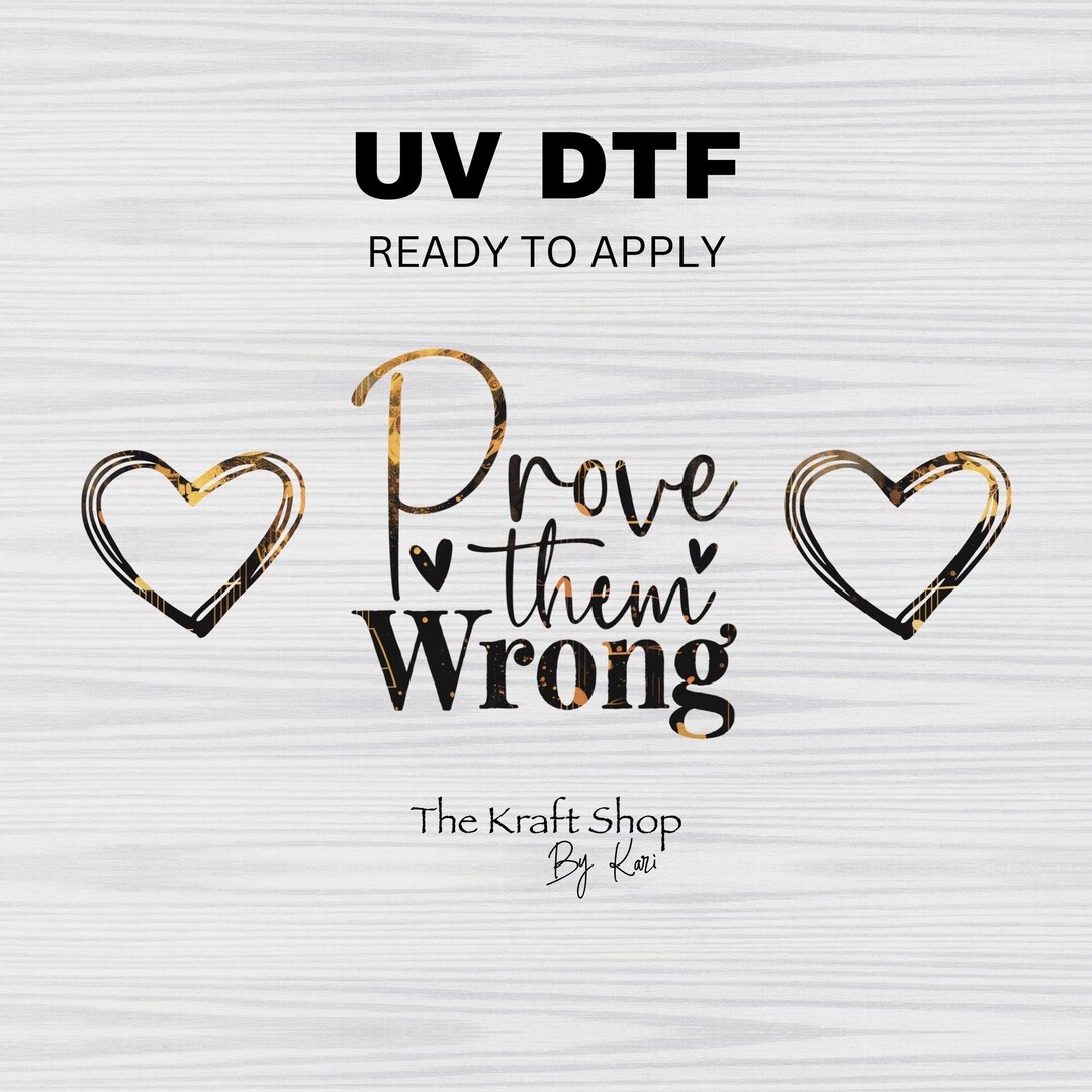 UV DTF Sticker Print. Prove Them Wrong Music Note Pattern Decal ...