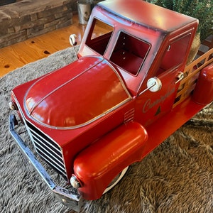 Gigantic Red Metal Truck. Personalized. Vintage. Farmhouse. - Etsy