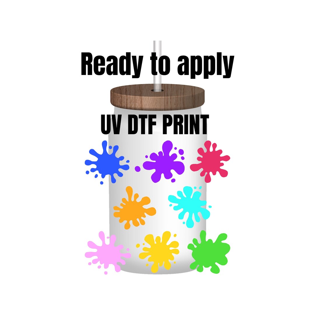 UV DTF Sticker Print Paint Splatter Ready to Apply Decal, Tumbler Decal ...