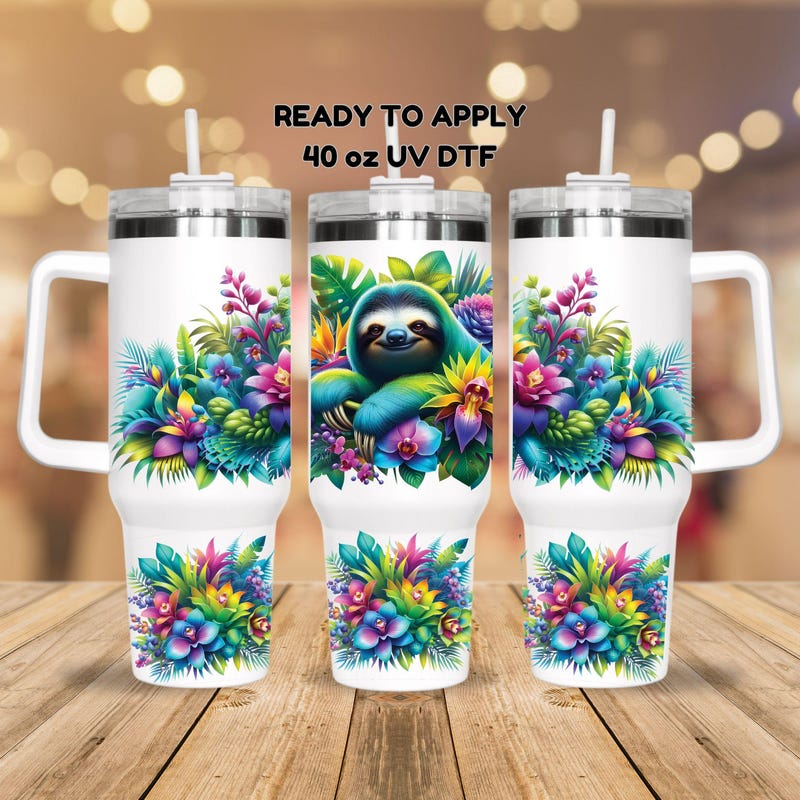 Sloth Uv Dtf Transfer - Etsy