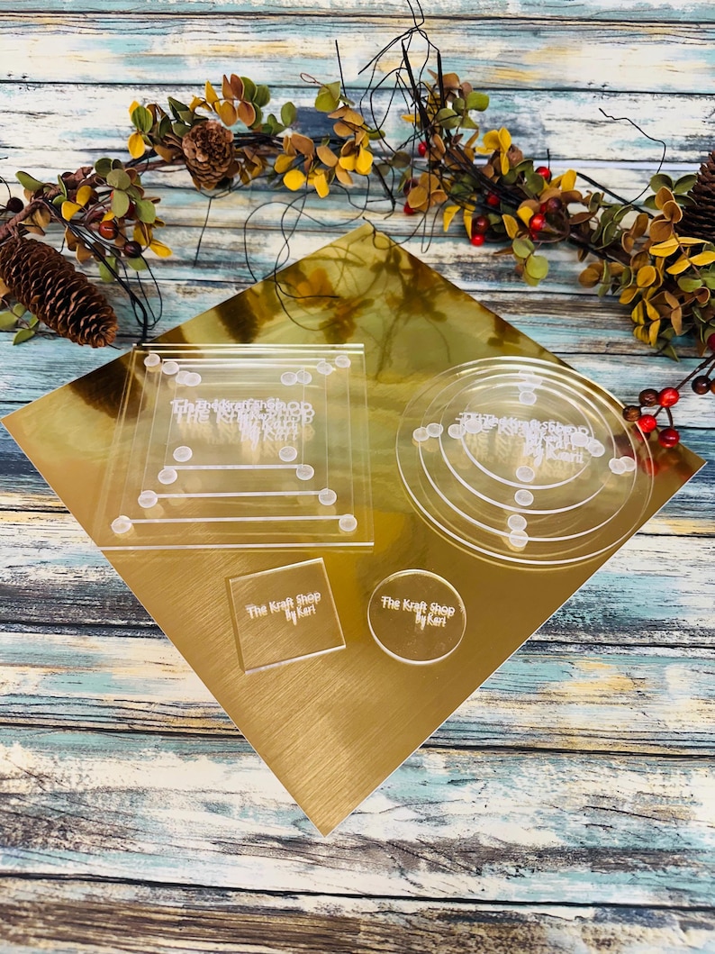 Circle or Square Acrylic Templates Used for Vinyl, Quilting or ...