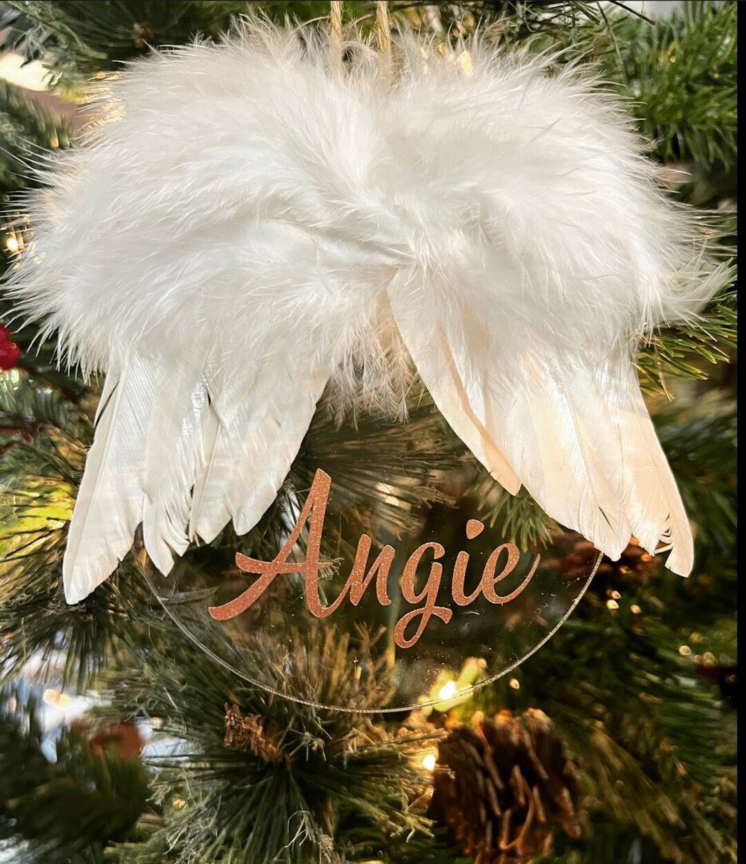 Personalized Angel Wing Memorial Christmas Ornament. Angel in - Etsy