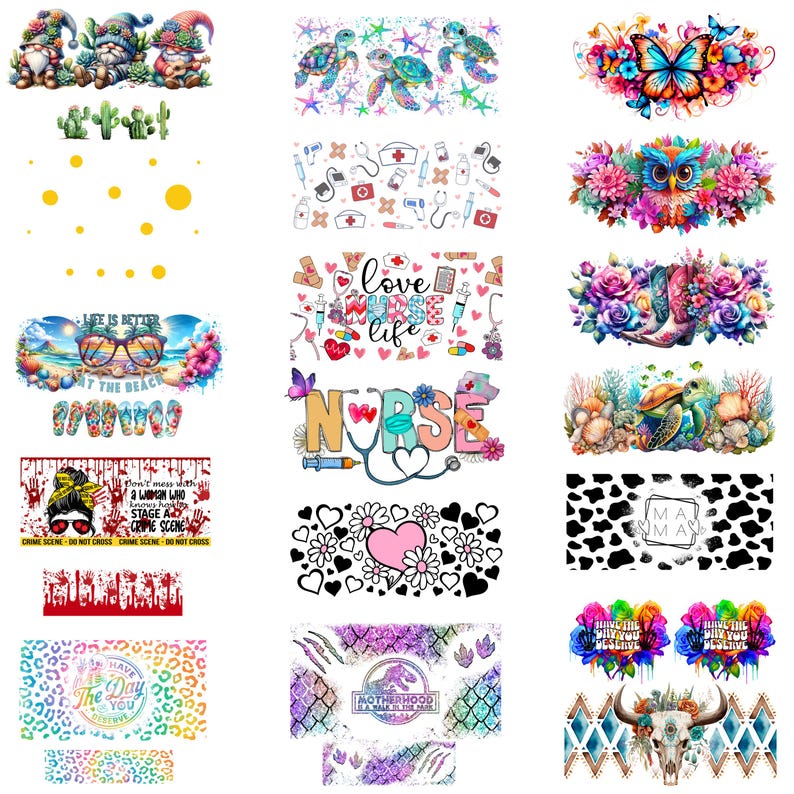 UV Dtf Sticker Print Mini Wraps for Mini Tumbler Keychains Decal ...