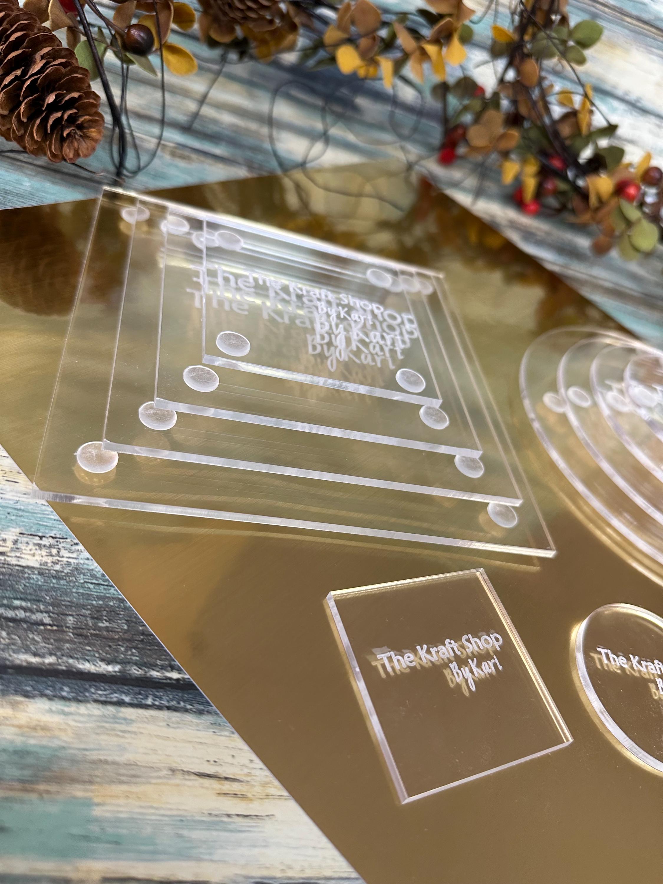 Circle or Square Acrylic Templates Used for Vinyl, Quilting or ...