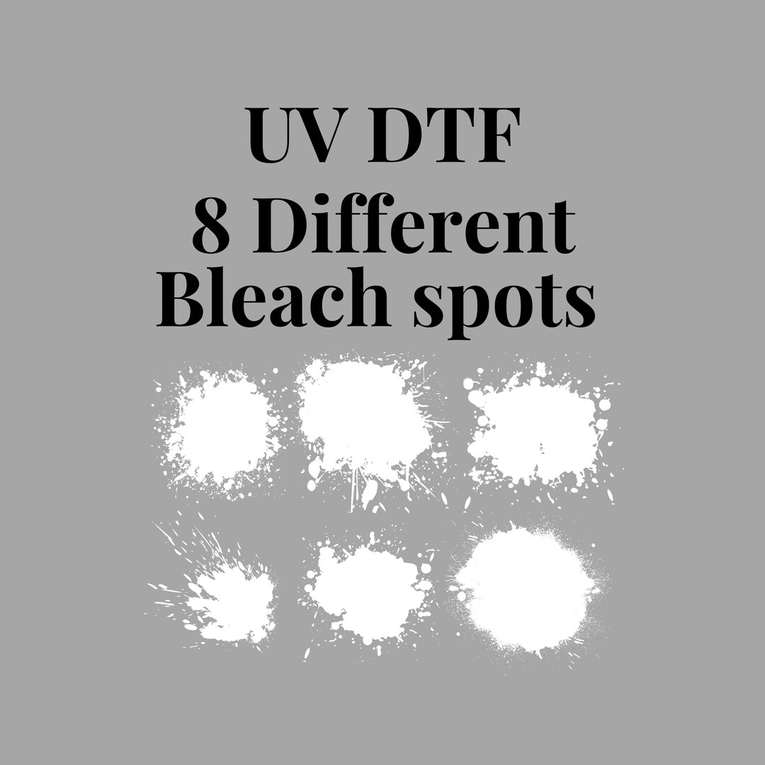 UV DTF Sticker Prints. Bleach Spot Variety of Decals, Permanent Sticker ...