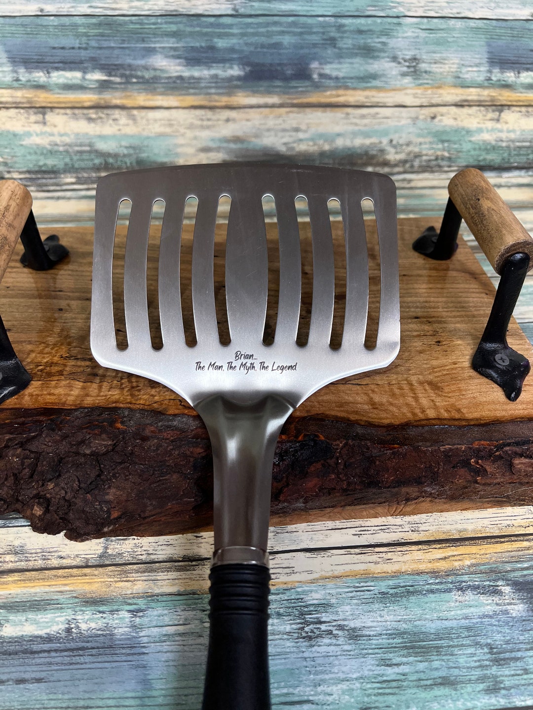 Custom Stainless Steel Grill Spatula. Laser Engraved Steel - Etsy