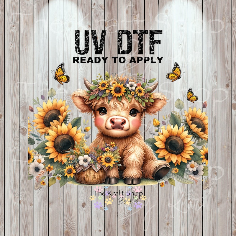 Uv Dtf Decal Cow - Etsy