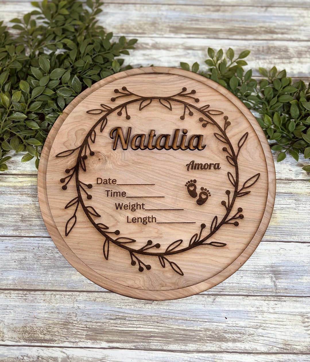 Baby Birth Announcement Wood Sign. Birth Stat Sign. Baby - Etsy
