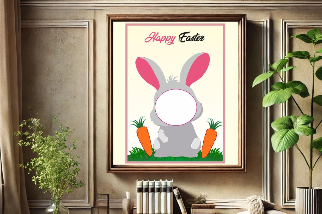 Fun Memory Craft for Kids | Happy Easter Patch Bunny – Printable Face ...