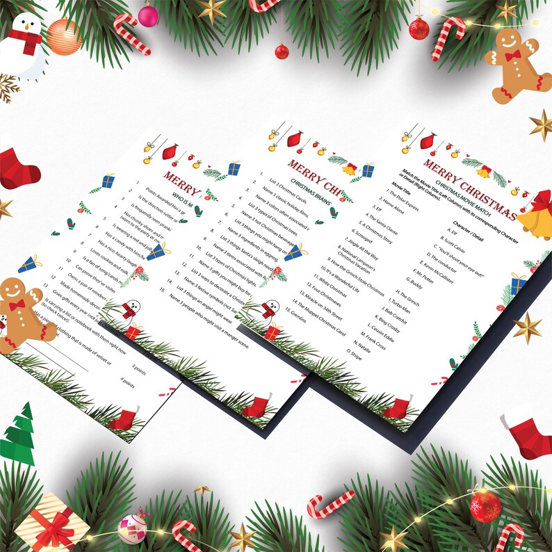 30 Christmas Game Bundle | Printable Holiday Party Games | Fun Family ...