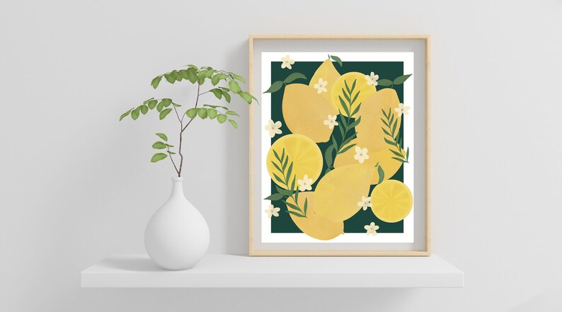 Lemon Art Print Instant Download - Etsy