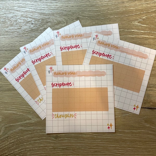 Blank Scripture Cards Template