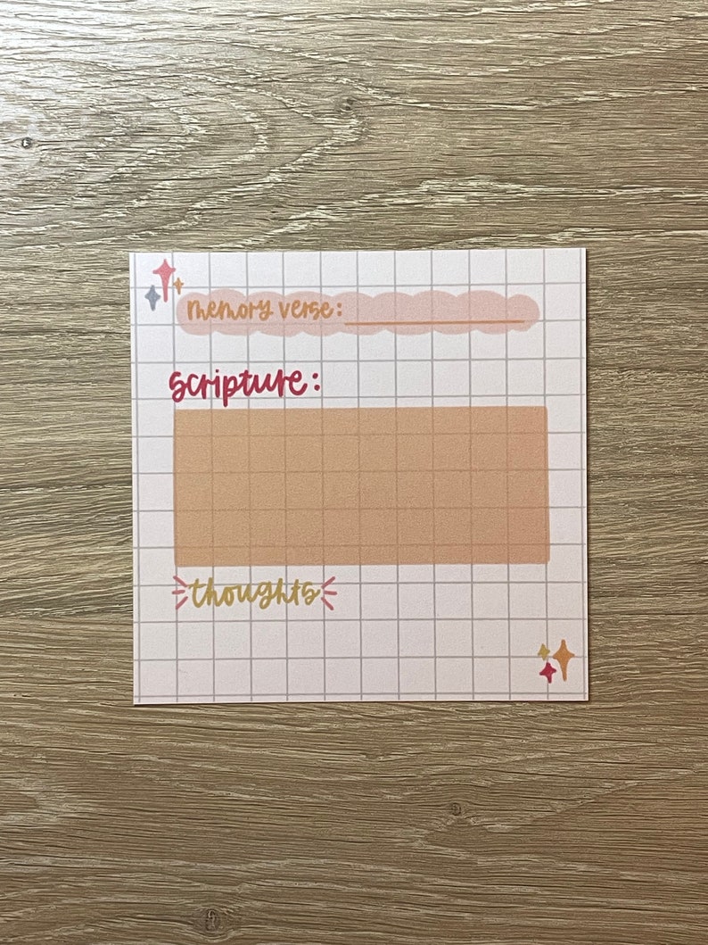 Retro Scripture Memory Cards: 4x4 Cardstock - Etsy