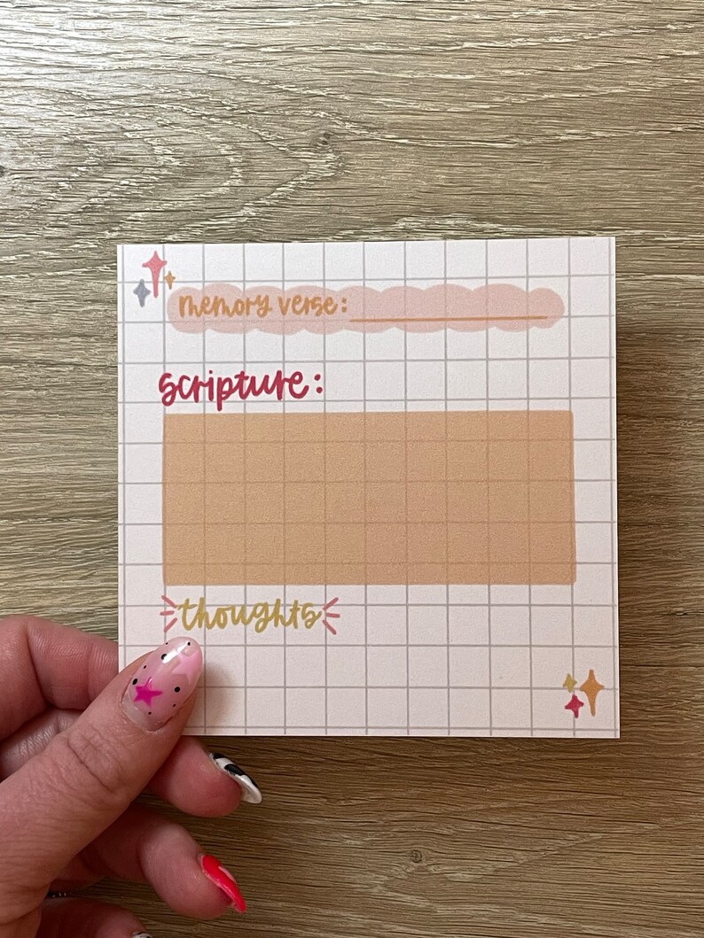 Retro Scripture Memory Cards: 4x4 Cardstock - Etsy