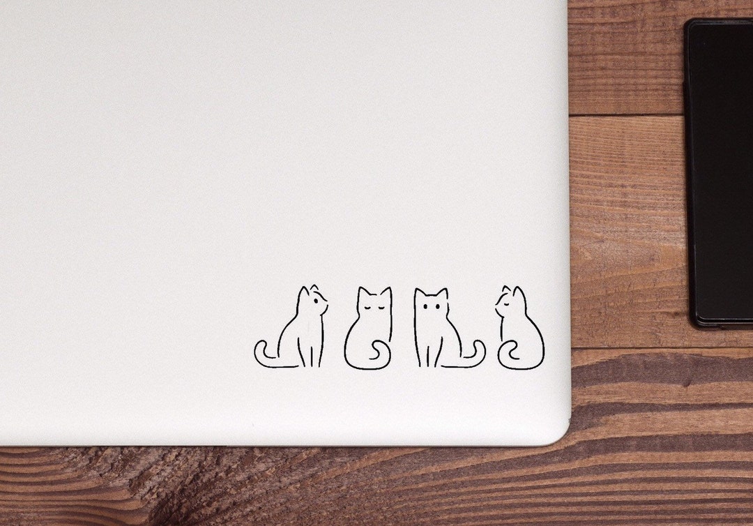 A Vinyl Decal With Some Very Small Cats Cat Lover Car Decal - Etsy