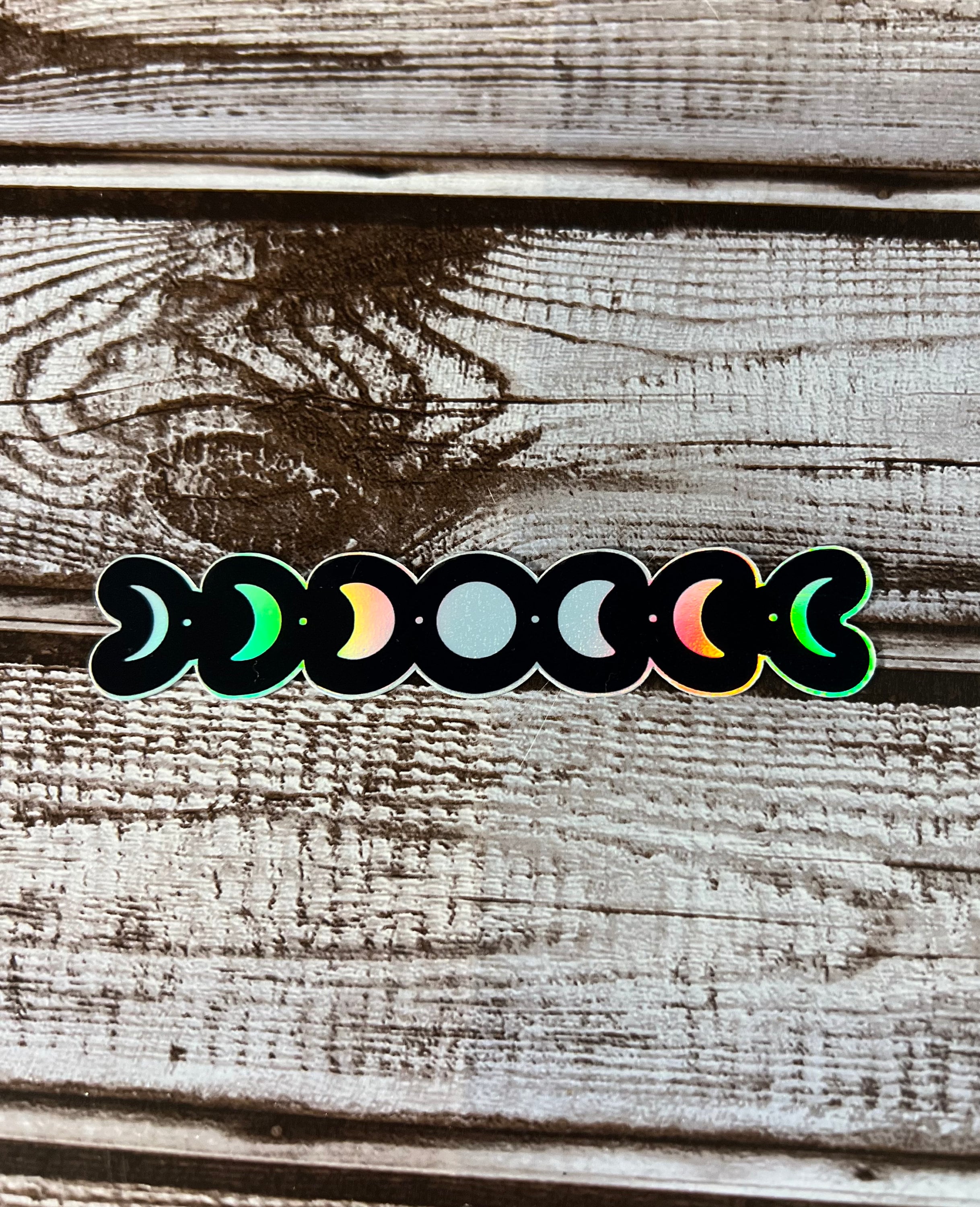 Holographic Moon Phase Sticker, Magic Sticker, Celestial Gift, Witchy ...
