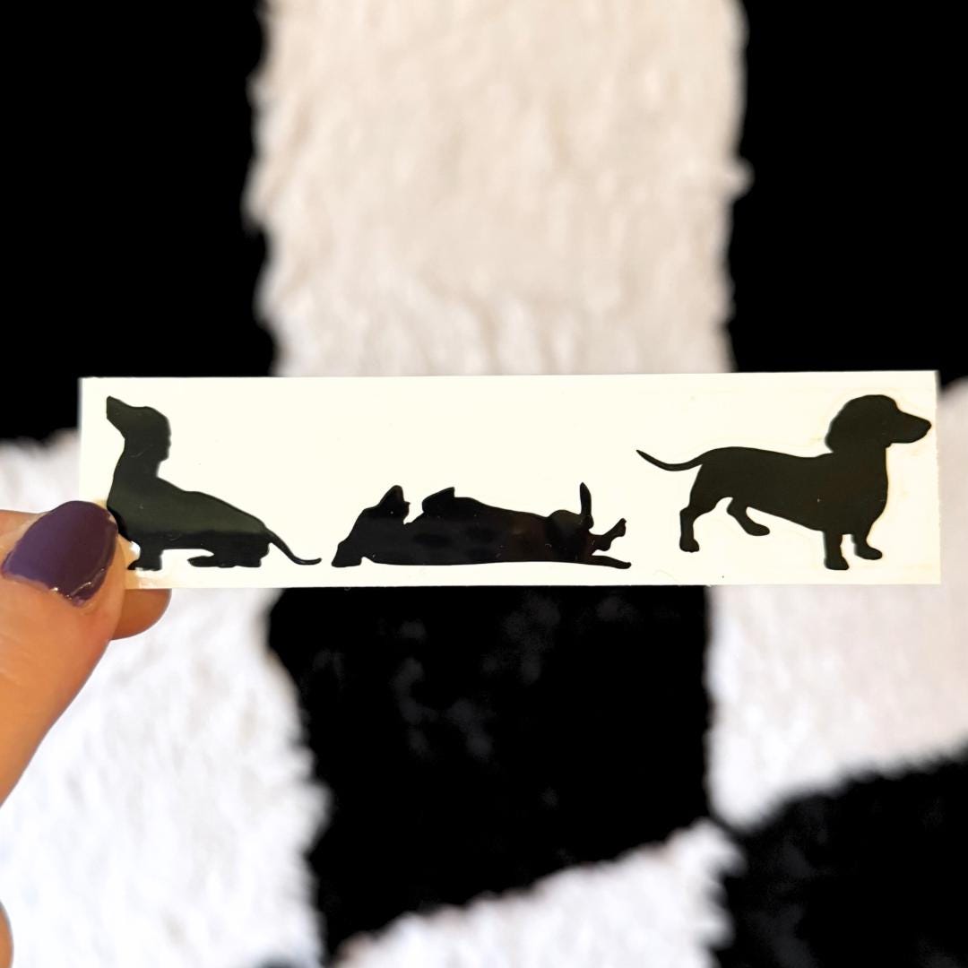 Tiny Dachshund Decal, Hidden Decals, Weiner Dog Gift, Funny Car ...