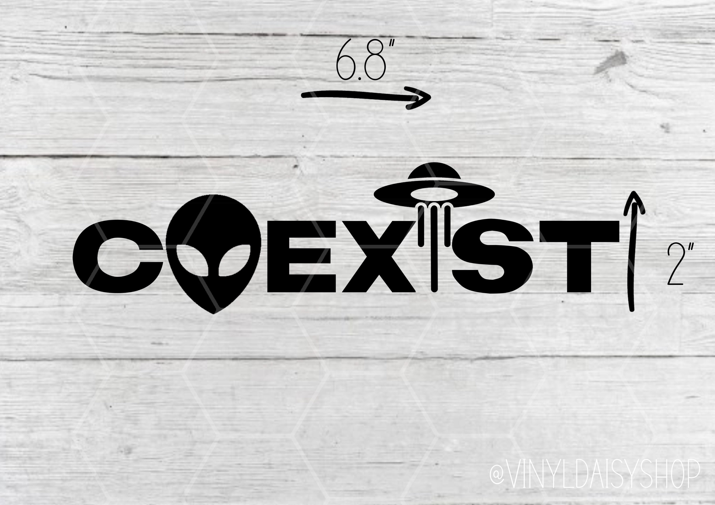 Coexist Decal Car Decal Laptop Sticker Alien Decal UFO - Etsy