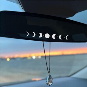 Micro Moon Phase Decal, Car Decal, Rearview Mirror Sticker, Boho Car ...