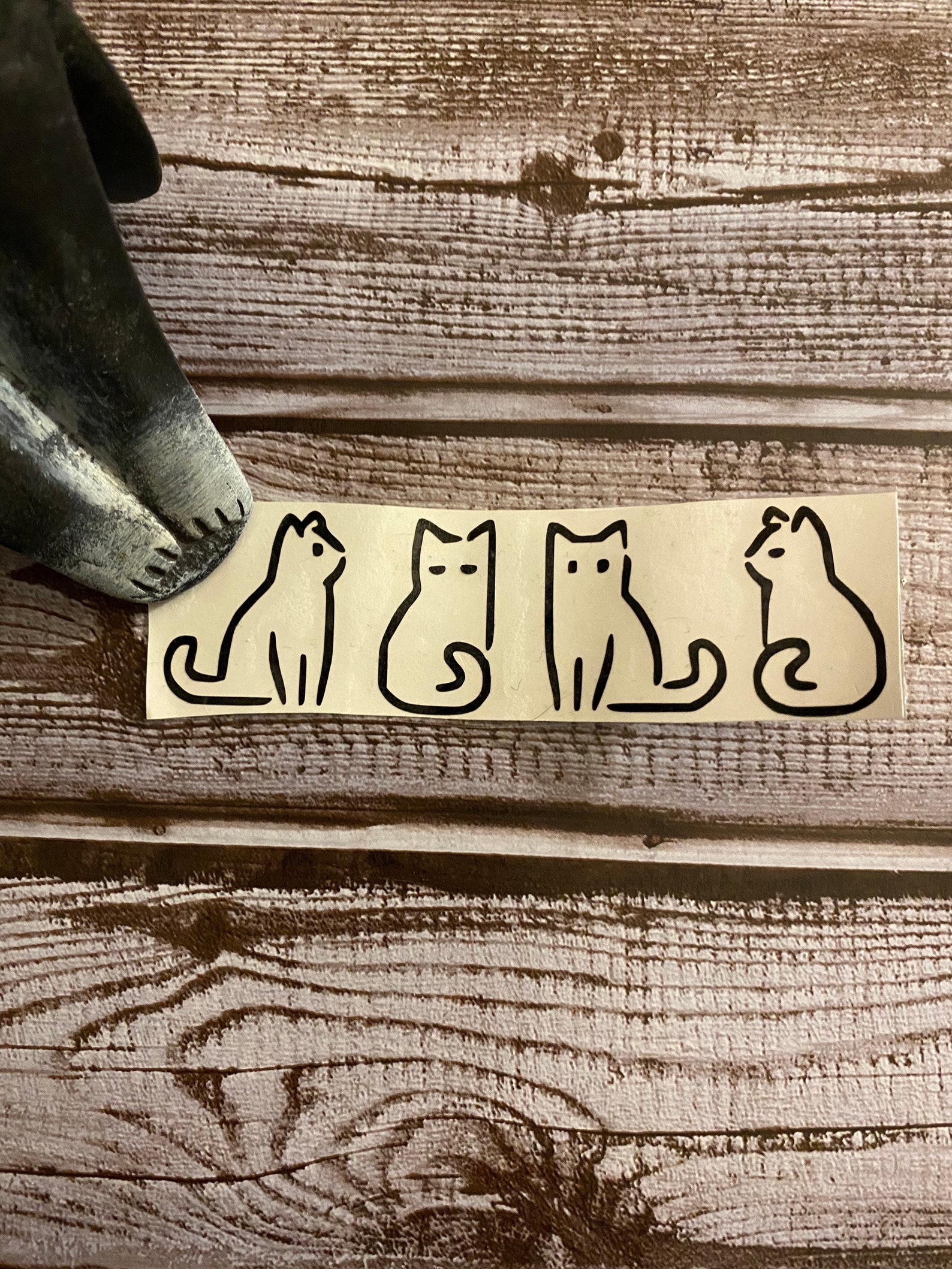 A Vinyl Decal With Some Very Small Cats Cat Lover Car Decal - Etsy