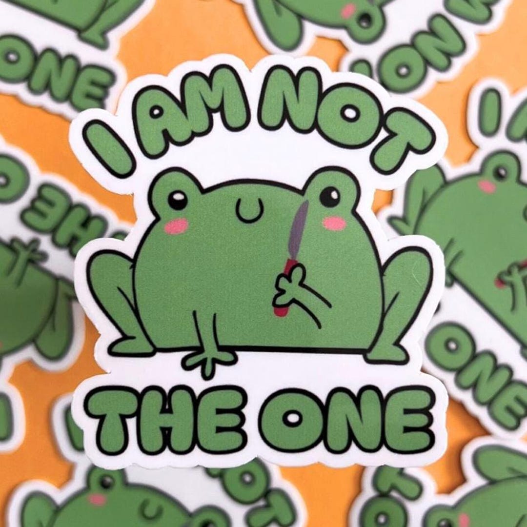 I Am Not the One Sticker, Funny Frog Sticker, Sassy Sticker, Sarcastic ...