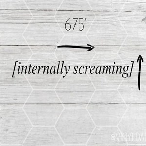 Internally Screaming Decal, Car Decal, Mirror Sticker, Funny Gift, Meme ...