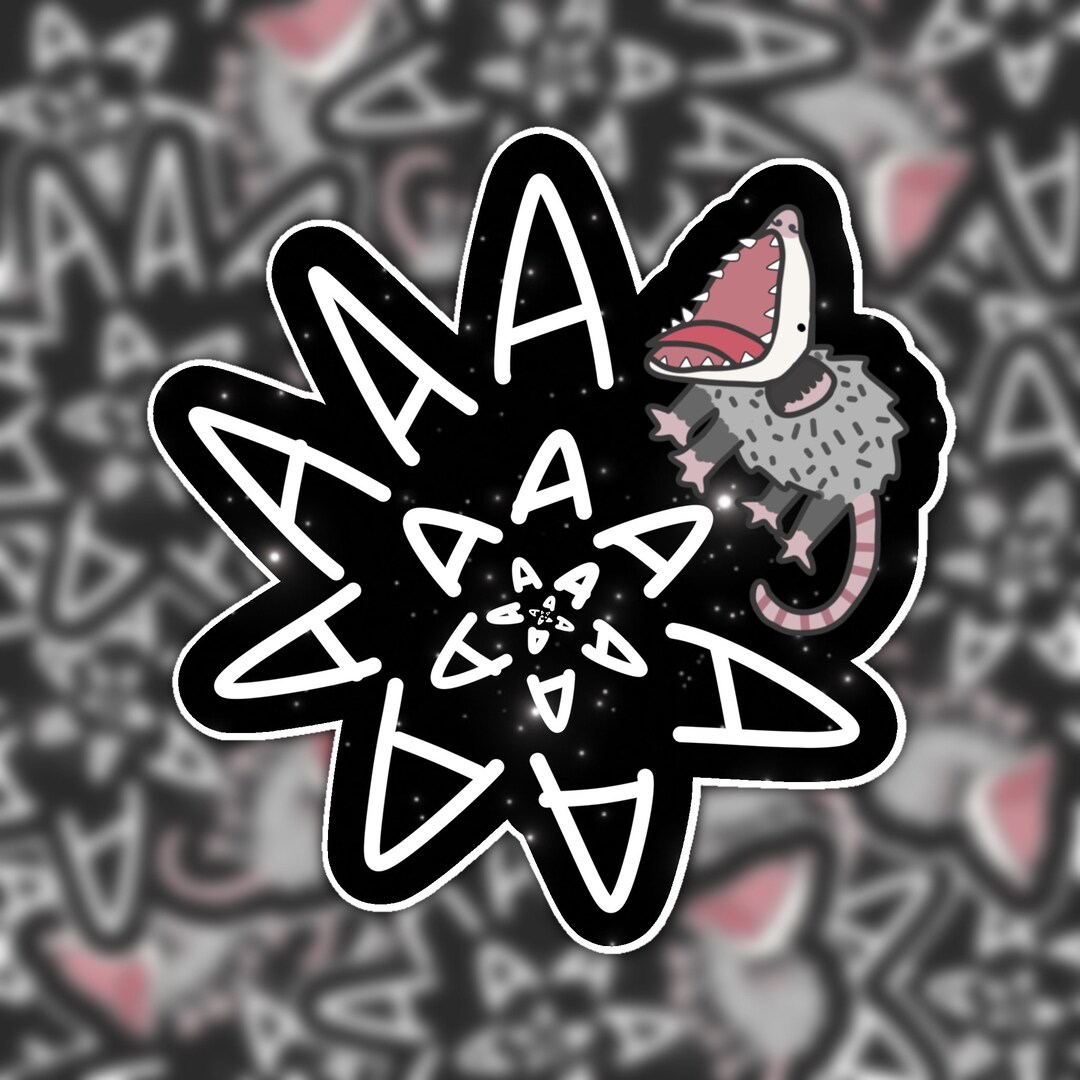 Screaming Possum Sticker, Funny Sticker, Meme Laptop Sticker, Opossum ...