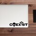 Coexist Decal Car Decal Laptop Sticker Alien Decal UFO - Etsy
