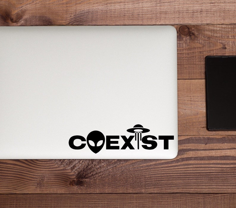 Coexist Decal Car Decal Laptop Sticker Alien Decal UFO | Etsy