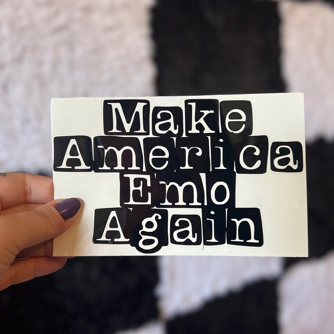 Make America Emo Again Decal, Car Decal, Laptop Sticker, Goth Gift ...