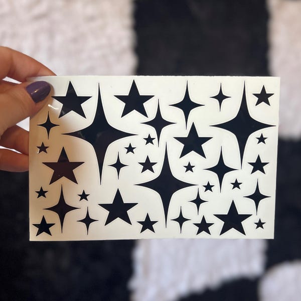Vinyl Star Stickers - Etsy
