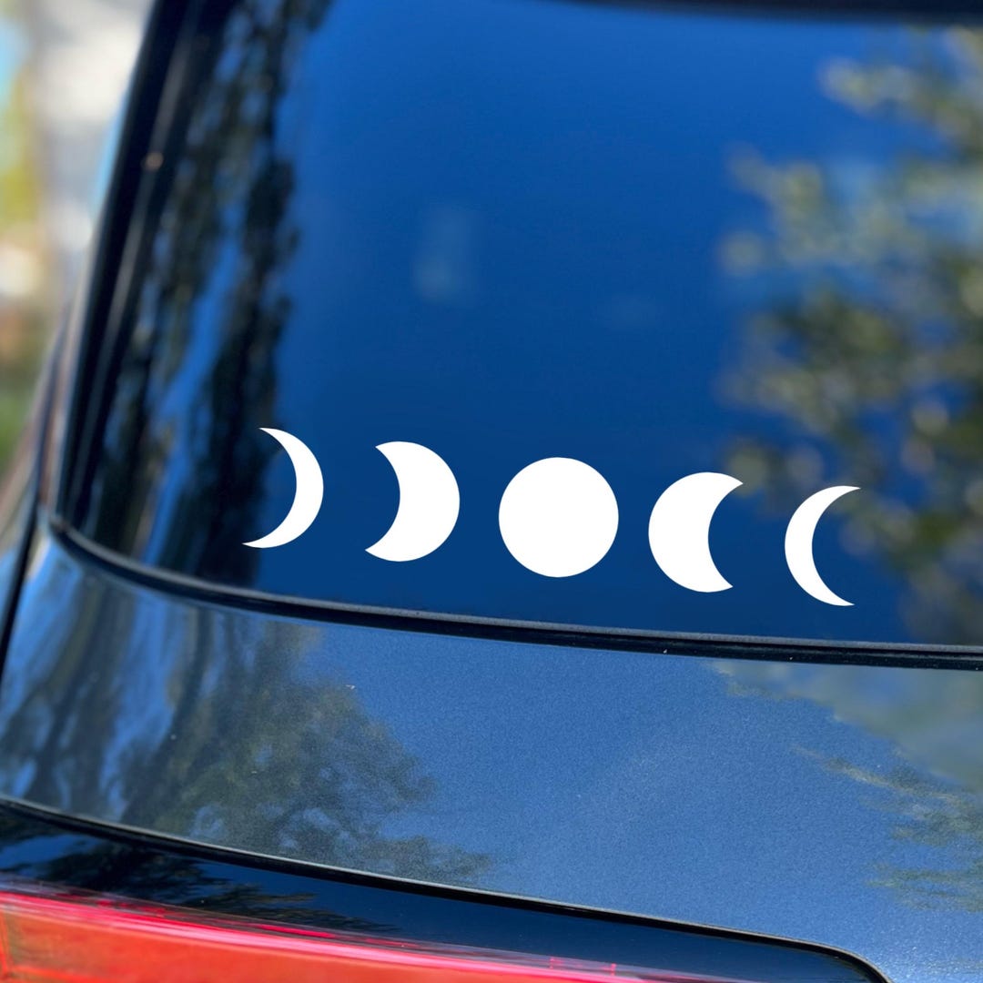 Moon Phase Decal, Car Decal, Laptop Sticker, Witchy Decal, Wall Decal ...