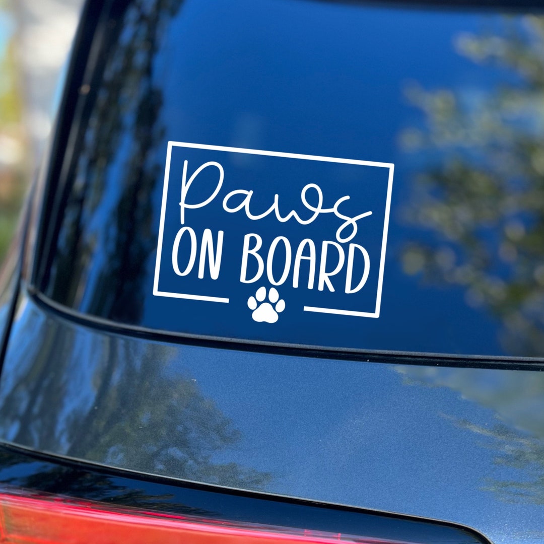 Paws on Board Decal, Car Decal, Dog Decal, Animal Lover Gift, Dog on ...