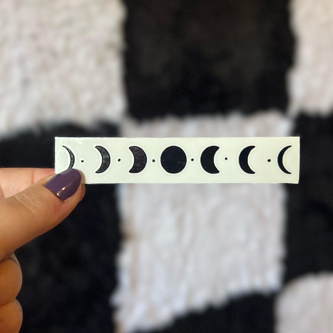 Micro Moon Phase Decal, Car Decal, Rearview Mirror Sticker, Boho Car ...