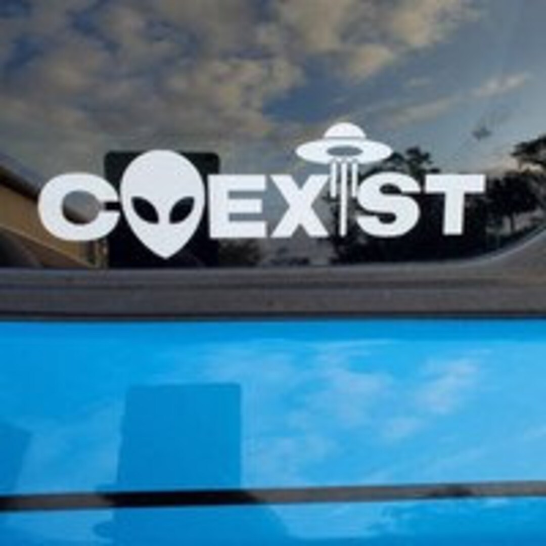 Coexist Decal Car Decal Laptop Sticker Alien Decal UFO - Etsy