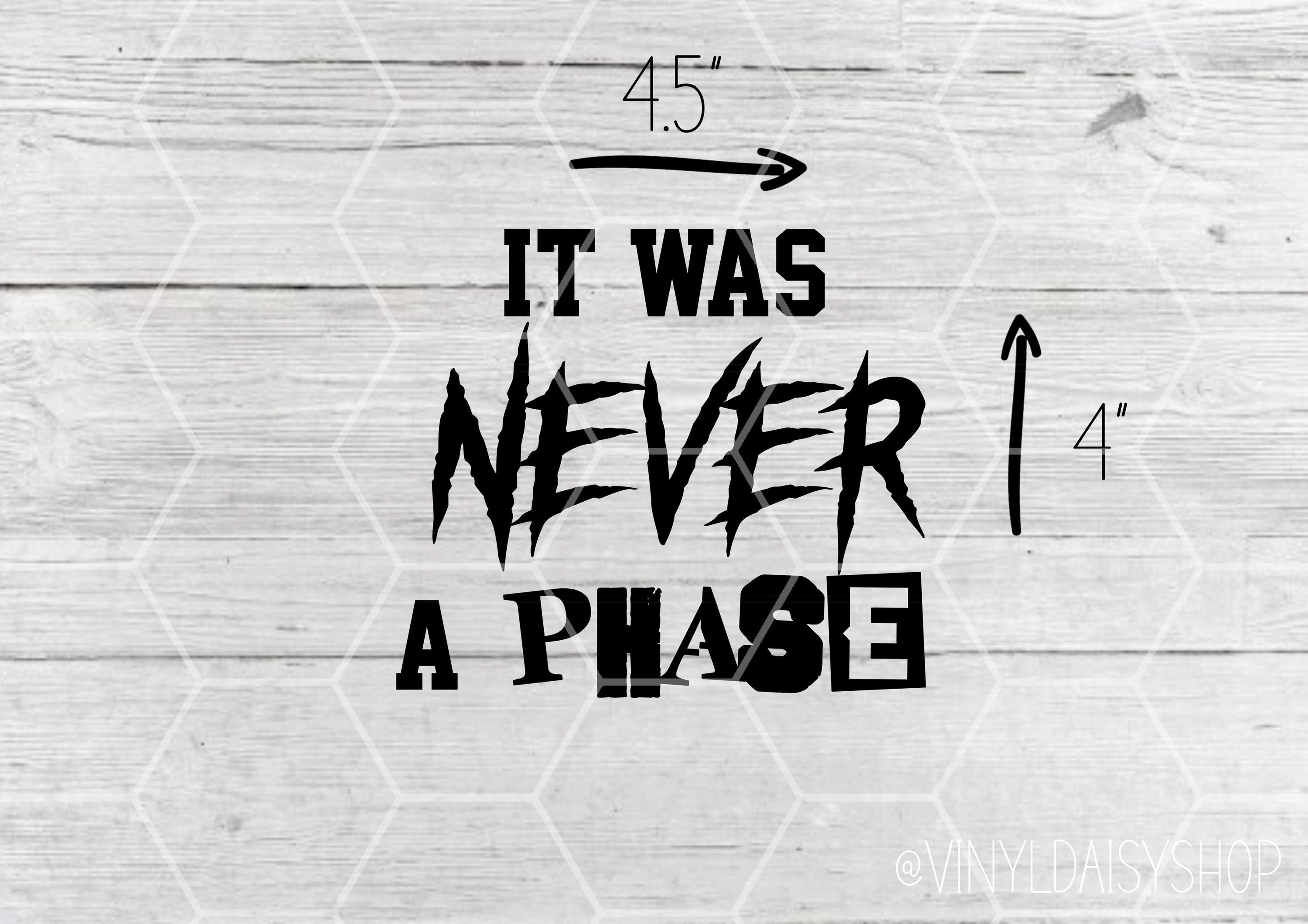 It Was Never a Phase Decal Car Decal Laptop Sticker Emo | Etsy