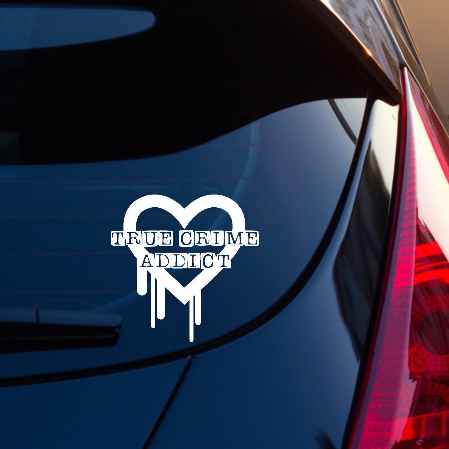 True Crime Addict Decal Car Decal Laptop Sticker Water - Etsy