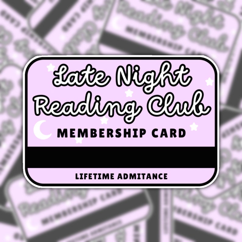 Late Night Reading Club Sticker, Book Sticker, Reader Gift, Cute ...