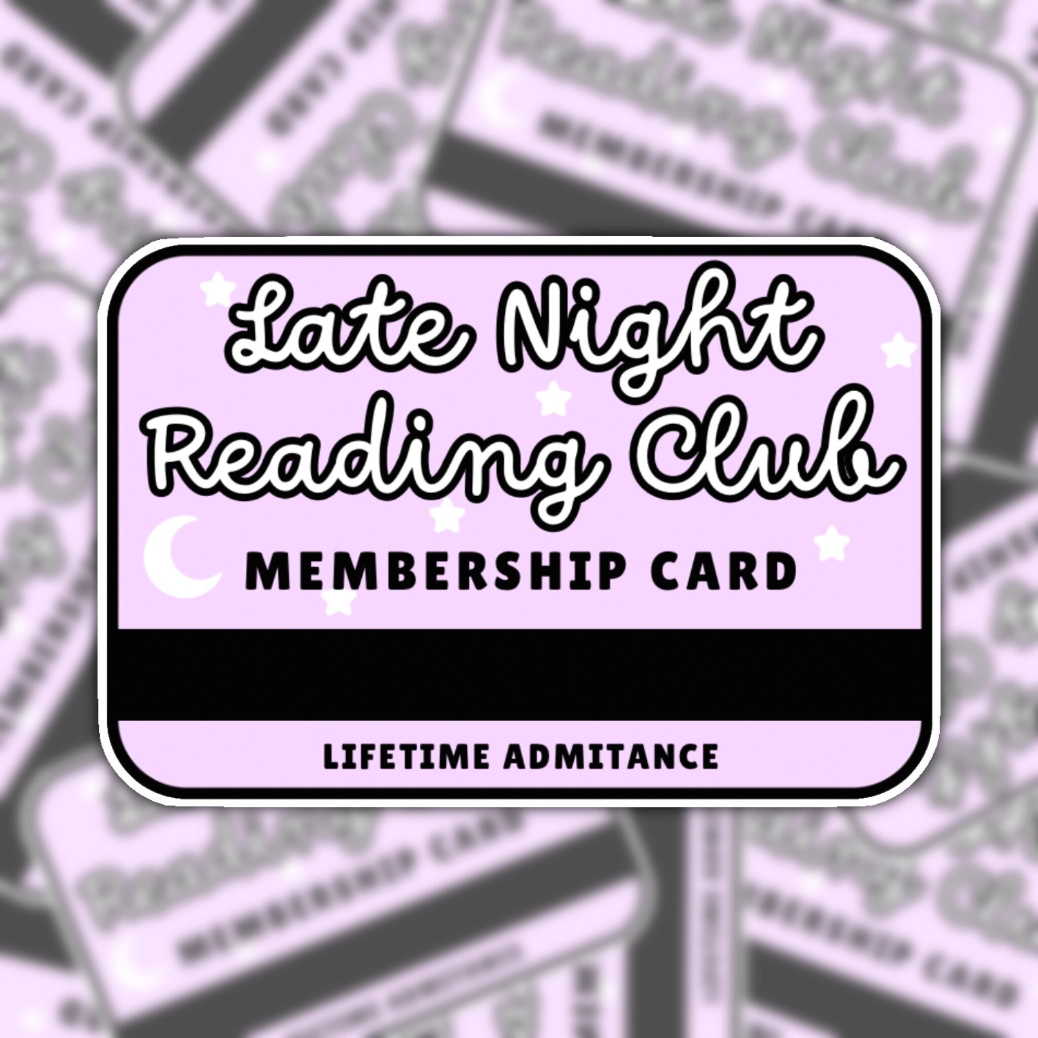 Late Night Reading Club Sticker, Book Sticker, Reader Gift, Cute ...