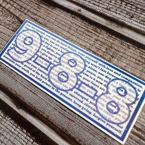 988 Affirmation Sticker, Crisis Hotline, Mental Health Sticker, Self ...