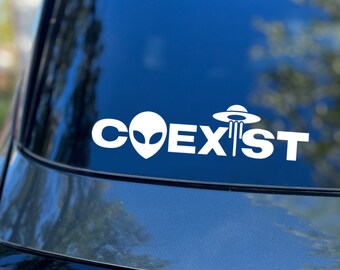DECAL Coexist, Coexist Decal, Car Decal, Spiritual Decal, Laptop Decal ...
