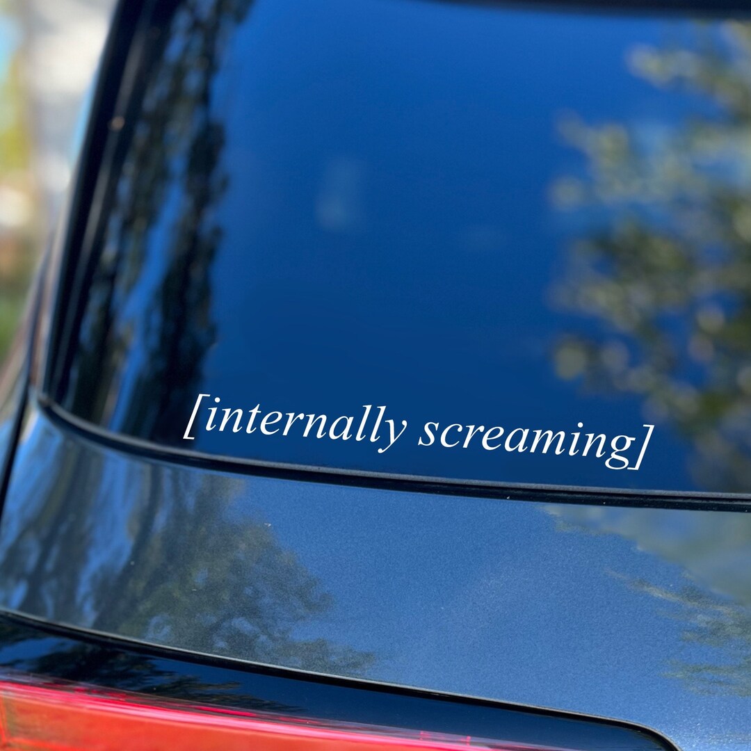 Internally Screaming Decal Car Decal Mirror Sticker Funny - Etsy