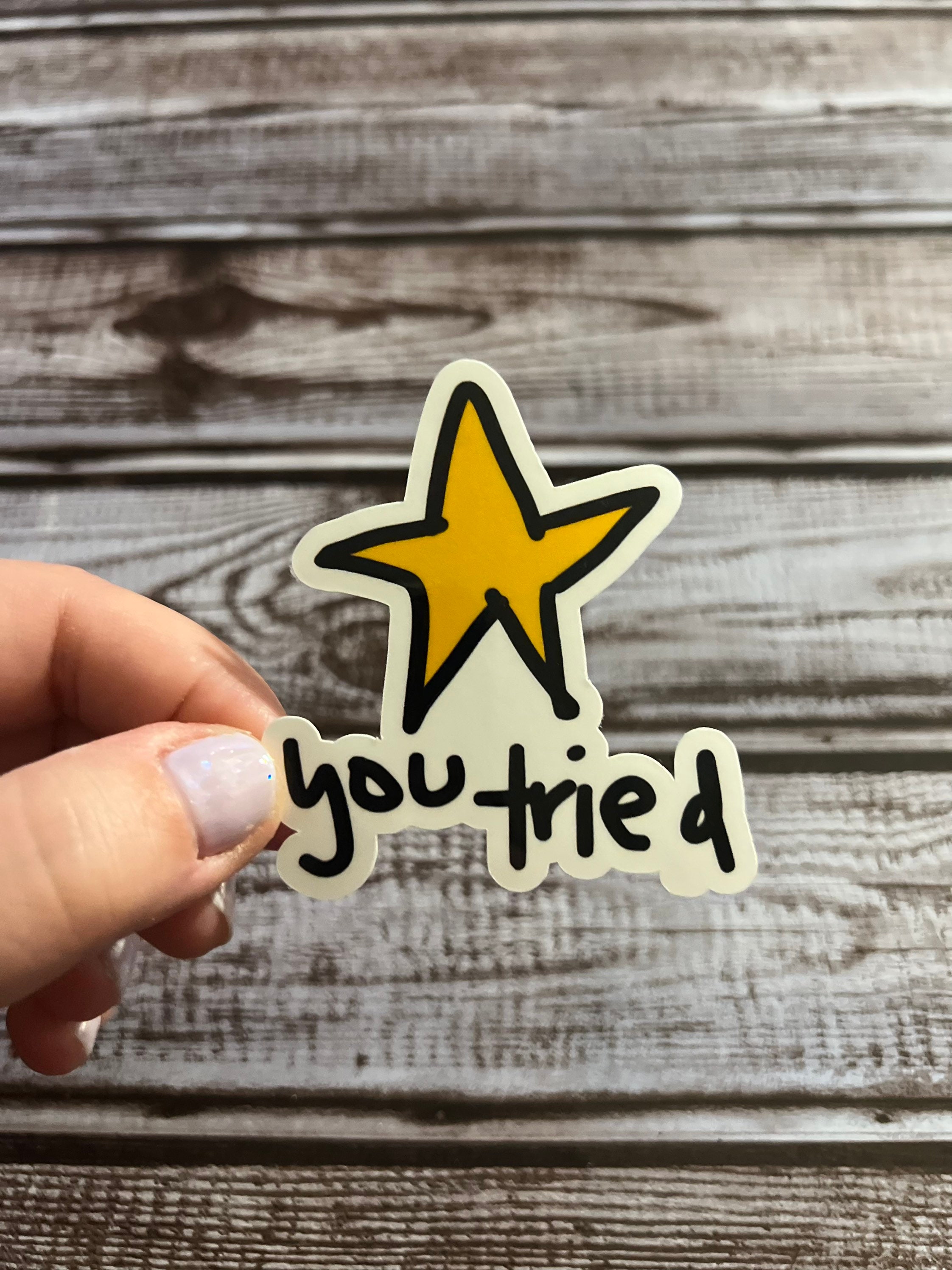 You Tried Die Cut Sticker Funny Sticker Stickers for Laptop - Etsy