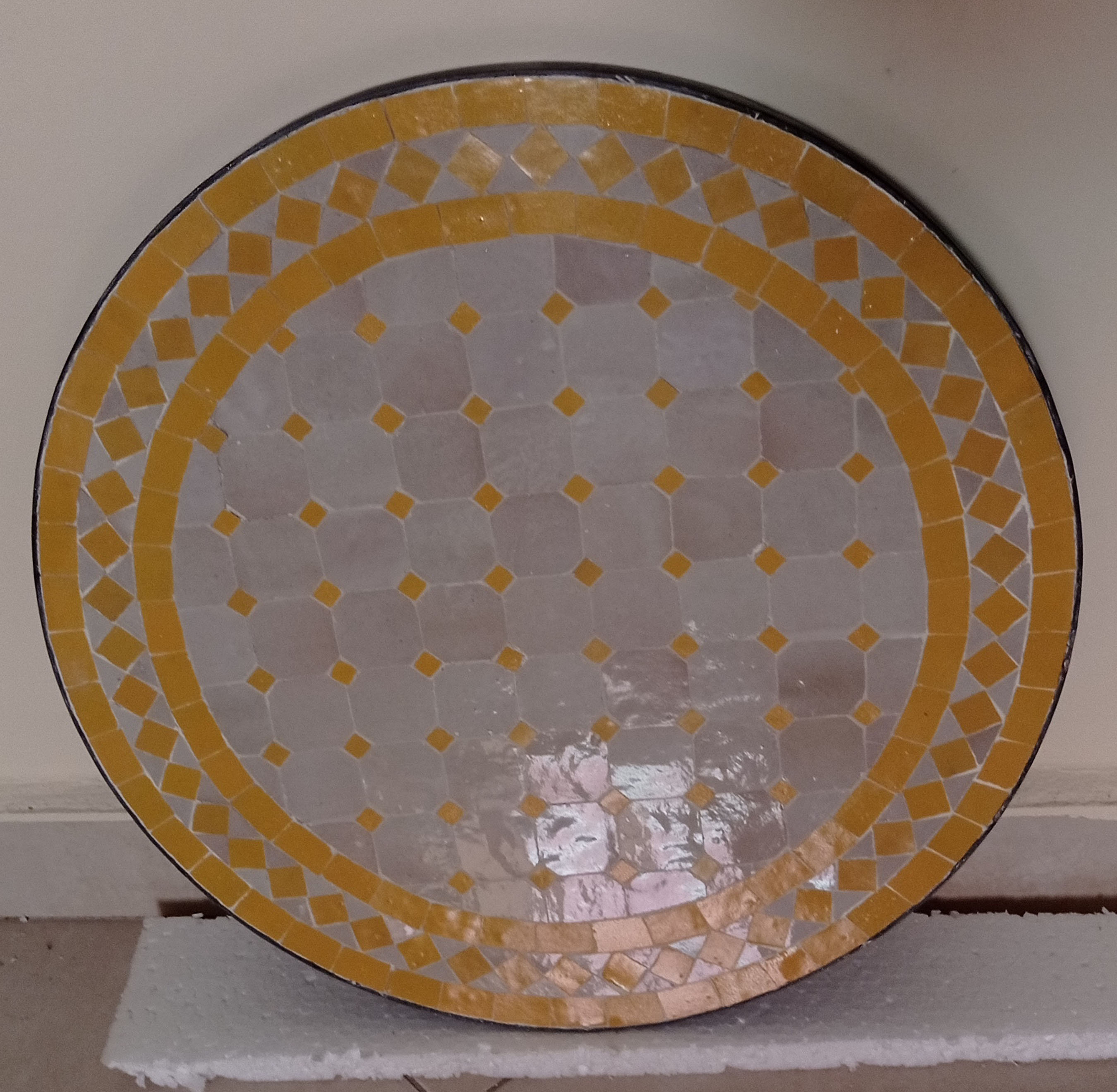 Handmade Moroccan Round Patio Bistro Table With Mosaic Tiles | Etsy