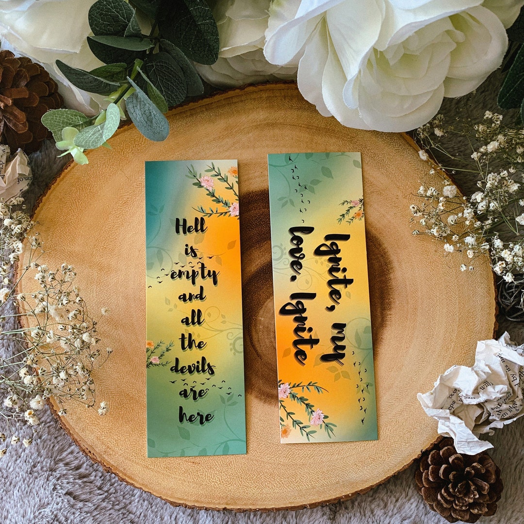 Ignite Me, Warner, Shatter Me Series Bookmark - Etsy