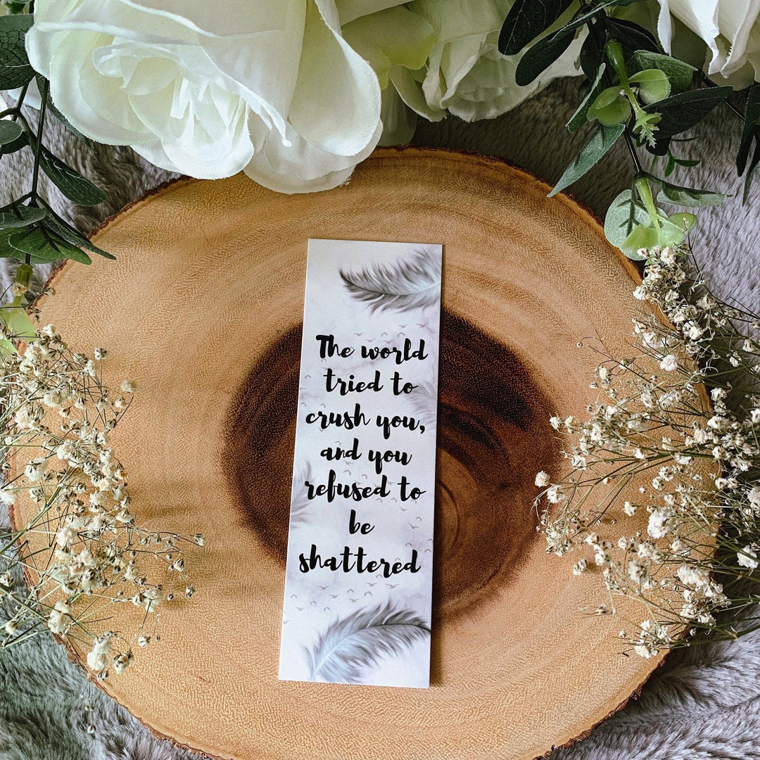 Restore Me, Shatter Me Series Bookmark - Etsy